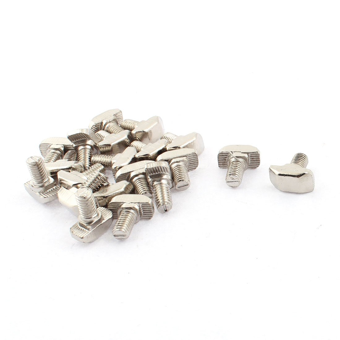 Qtqgoitem M6 x 12mm T Slot Drop-in Stud Sliding Bolt Screw 20pcs Silver Tone (model: e8e 9c1 e8a fb2 330)