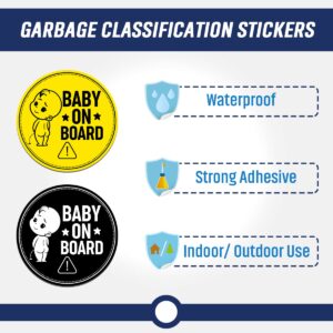 GOLEEX Baby in Car Decal for Cars Vehicle Children Kids On Board Signs Funny Vinyl Bumper Stickers Removable Decals Window Label Sign Truck Label Decorations Drive Safely Around