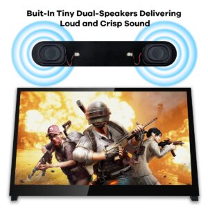 Hosyond 10.1" IPS LCD Capacitive Touch Screen HDMI Display Portable Monitor 1024X600 Built-in Dual Speakers for Raspberry Pi 5/4/3 Xbox PS4 Windows 7/8/10