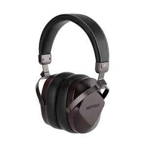 sivga oriole zebrano wooden closed back wired dynamic headphone (black)