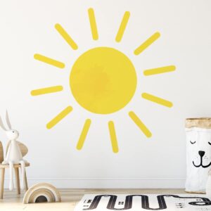 37x37 inch boho sun wall decals removable sunshine wall sticker vinyl peel and stick sun decals wall art for girls kids bedroom nursery playroom decor