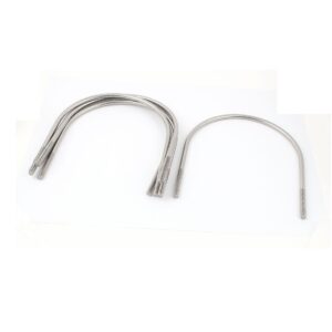 qtqgoitem 5 pcs silver tone 304 stainlesss steel round bend u bolt 8mm x 161mm (model: 327 8d0 879 36d 27b)