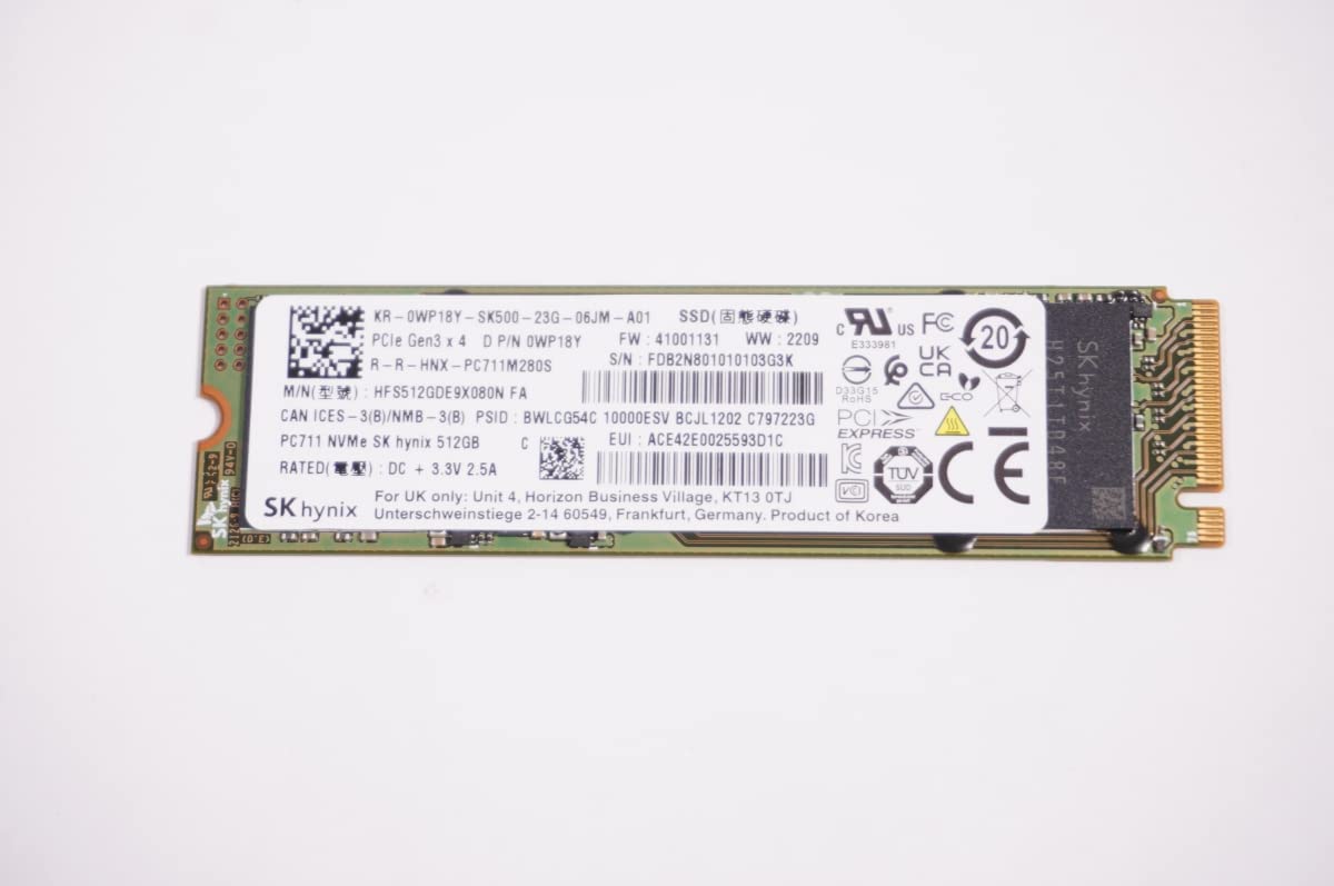 FMB-I Compatible with HFS512GDE9X080N Replacement for Dell 512GB PCle Gen3x4 SSD Disk AWX15R1-7958WHT-PUS