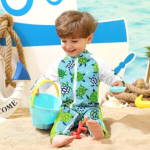 BesserBay Baby Girls Cute Tortoise Blue Swimwear One Piece Uv Protection Rashguard 6-12 Months