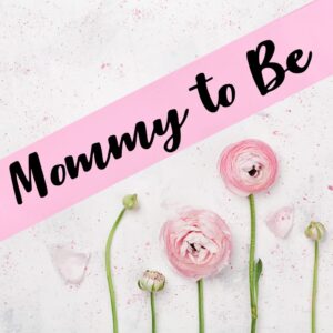 " Mommy to be " mommy to be sash for baby shower, Baby Shower Sash for Gril, pink sash - 'Mommy to Be' Sash With Beautiful PINK Ribbon and Black Foil Text - Ideal Gender Reveal, Baby Shower, Welcome