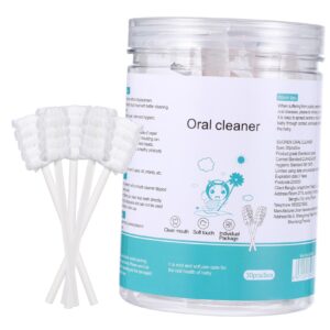 healifty 30pcs oral brush mouth sponge swabs newborn disposable tools for toddlers infant gauze baby white oral care deciduous teeth