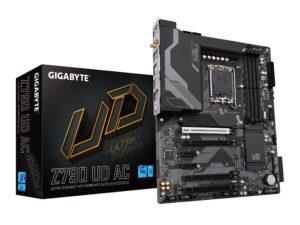 gigabyte z790 ud ac (lga 1700/ intel z790/ atx/ ddr5/ triple m.2/ pcie 5.0/ usb 3.2 gen2x2 type-c/intel wi-fi/ 2.5gbe lan/pcie ez-latch/multi-key/motherboard)