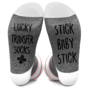 lucky transfer socks stick baby stick, ivf socks gift for women size 5.5-11, pregnancy maternity ivf gifts -a49