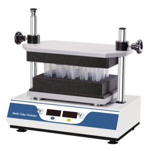 hfbte lab multi-tube vortexer mixer scientific laboratory vortex mixer shaker multiple tubes with dc brushless motor speed range 100 to 2500 rpm foam rack 50xφ18mm test tube φ18-φ21mm 20ml