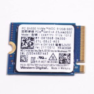 FMB-I Compatible with SDBPTPZ-512G Replacement for Western Digital 512GB NVMe PCIe gen 3x4 SSD Drive I7620-5624SLV-PUS