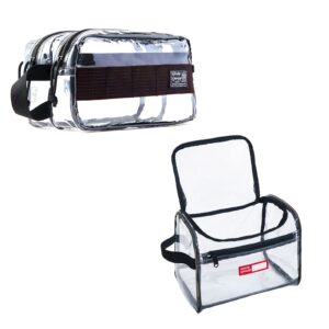 rough enough clear toiletry bag clear makeup bag pouch bundle set re8562+re8201