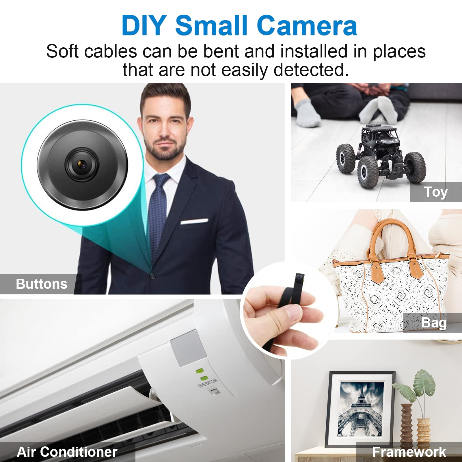 LIBREFLY Mini Hidden Camera WiFi Spy Camera HD 1080P Small DIY Module Nanny Cam for Home/Office Security