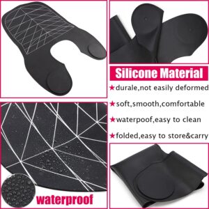 XDONEF Hair Cutting Guide Collar Silicone Waterproof Cutting Cape for Hair Stylist Hair Cutting Mat for Shoulders Hair Cut Mat with Guidelines Weighted Neck Wrap for Salon Home Large