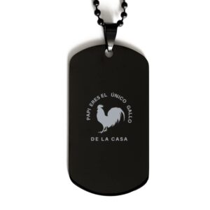 papi eres el unico gallo de la casa, pulseras para hombres - placa de identificaci