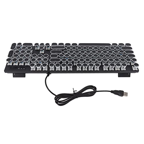 104 Keys Gaming Keyboard Ergonomically Designed Black RGB Backlit Mechanical Keyboard for Laptop (Red Switch)