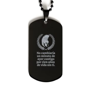 no cambiaria un minuto de ayer amor - regalo para esposo, hombre, novio, fiancee - placa de identificaci