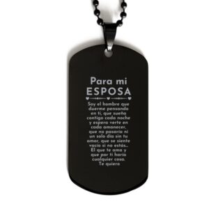 para mi esposa, soy el hombre que duerme pensando en ti - placa de identificaci