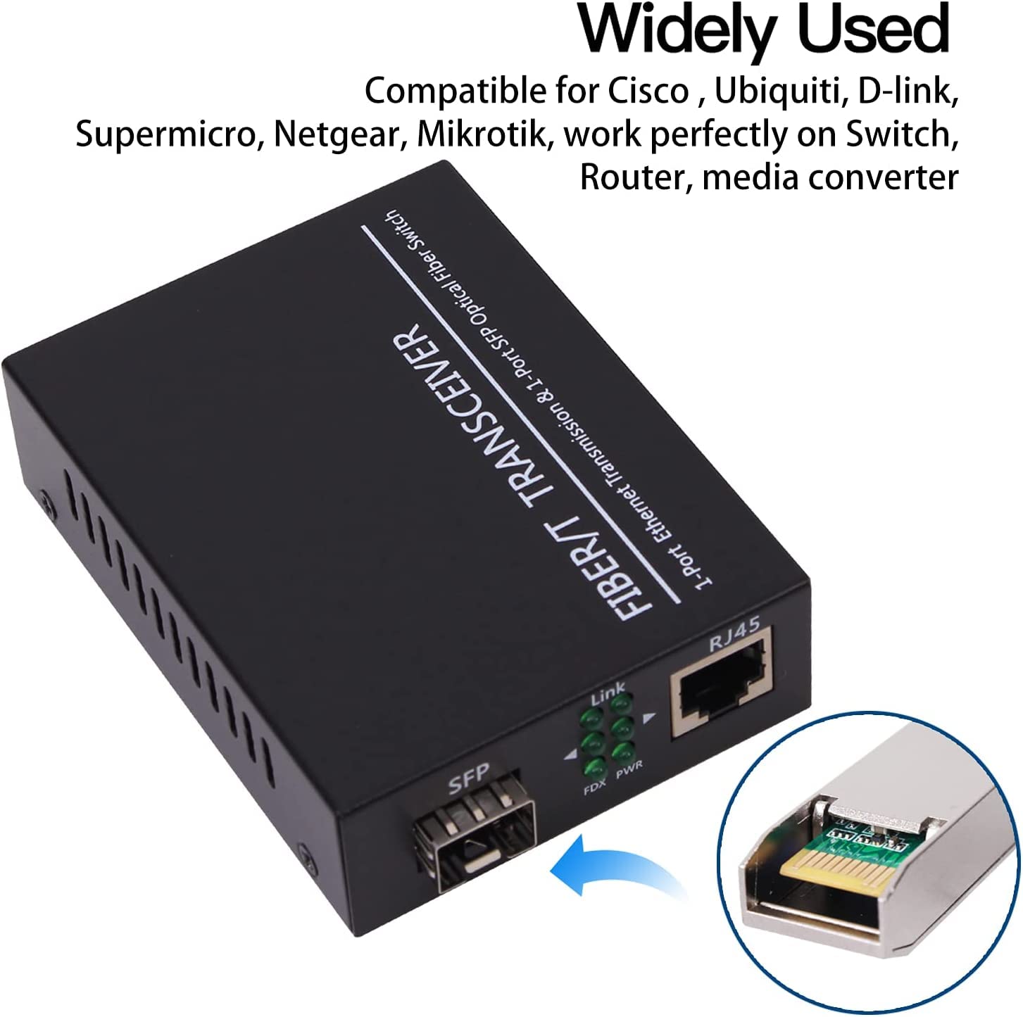 10 Pack 1.25G SFP LC Module 1000Base-LX (SMF,1310nm,20km,DDM) Single-Mode Transceiver for Cisco GLC-LH-SMD,Ubiquiti UniFi,Meraki MA-SFP-1GB-LX10,Fortinet,Mikrotik,TP-Link,Netgear,TL-SM311LS,D-Link