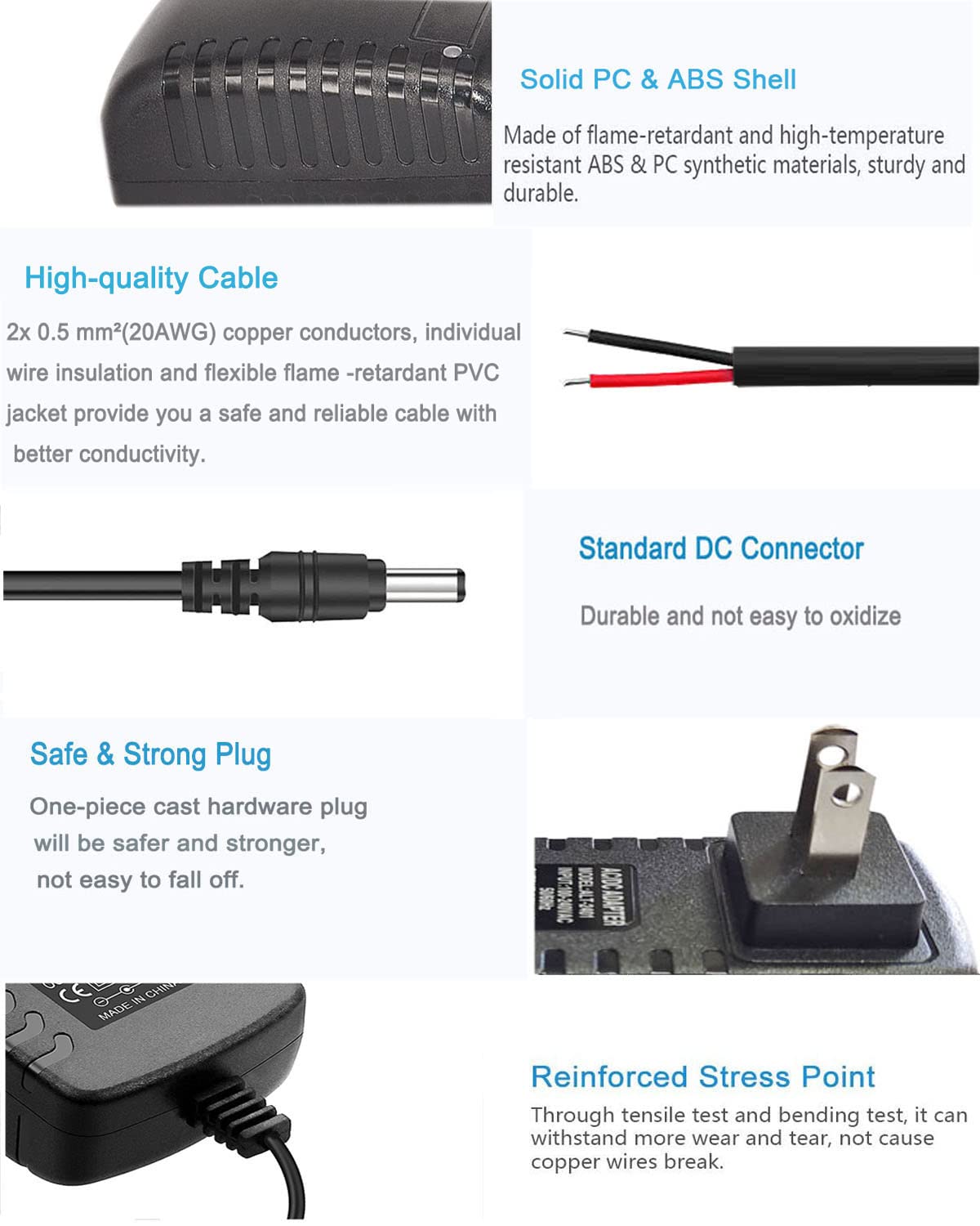 MTYTOT 21V 1000mA Power Adapter Supply AC to DC 21 Volt 1A 800mA 450mA Power Supply Transformer 5.5mmx2.5mm us Plug