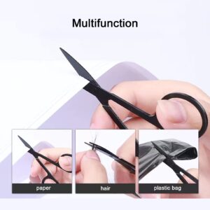 YEEPSYS 4 Pcs Eyebrow Tweezers Kit with Scissors, Eyelash Brush &Eyebrow Razor, Stainless Steel Tweezers for Women and Men Facial Hair, Beard, Brow