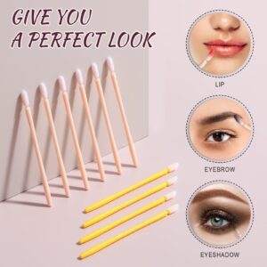 BS-MALL Disposable Lip brush Bendable Concealers Eye Shadows Lip Nail art 200 Pcs Set (Pink & Yellow)