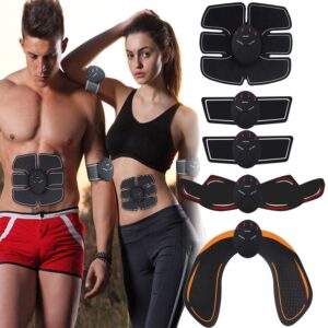 jenylu abdominal muscle toner, ab training workout belt for men woman abdomen/arm/leg home office exercise