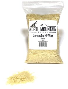 north mountain supply carnauba nf wax flakes - great for personal care products - 1lb bag