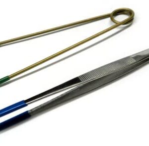 Set of 2 Steam Tweezers Ultrasonic Set Rubber Tips 8" Long and Inside Ring Holder for Steam and Ultrasonic Cleaning Jewelry Tool Tips Coating for Securely Holding to Not Mar Scratch the Article By JTS