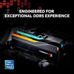 G.SKILL Trident Z5 RGB Series (Intel XMP 3.0) DDR5 RAM 32GB (2x16GB) 5600MT/s CL28-34-34-89 1.35V Desktop Computer Memory UDIMM - Matte Black (F5-5600J2834F16GX2-TZ5RK)