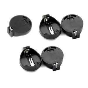 qyajs 5pcs bs-2-1 3v cr2032 cr2025 cr2016 coin cell battery holder socket holder case black