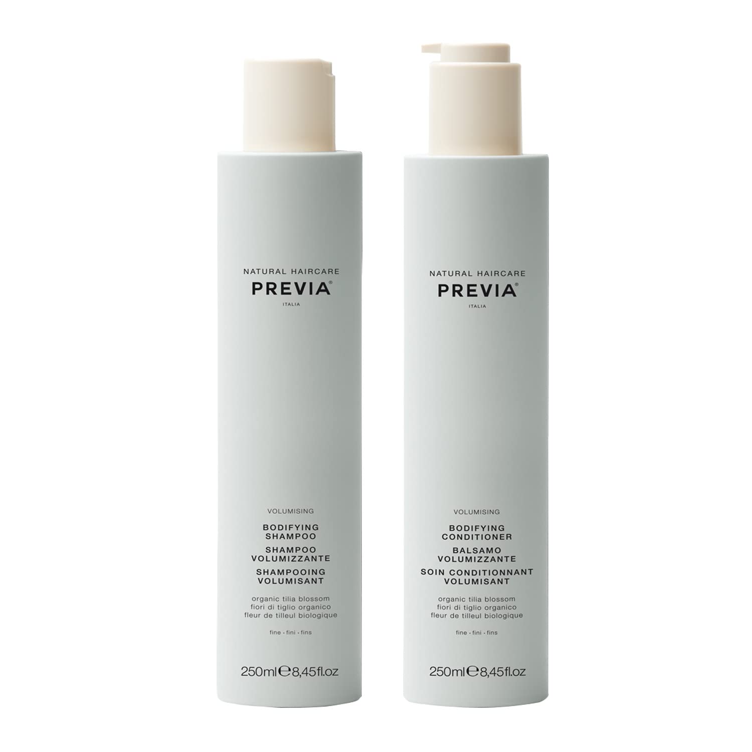 Previa Volumising Bodifying Shampoo and Conditioner - Volumizing Hair Treatment Set for Fine, Thin Hair (8.45 oz)