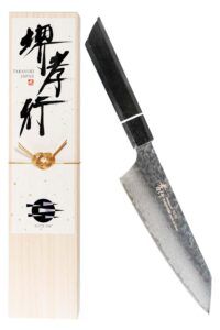 sakai takayuki 【the knife brand favored by japanese chefs】 senkoku damascus chef knife santoku knife japanese knife 6.5 inch