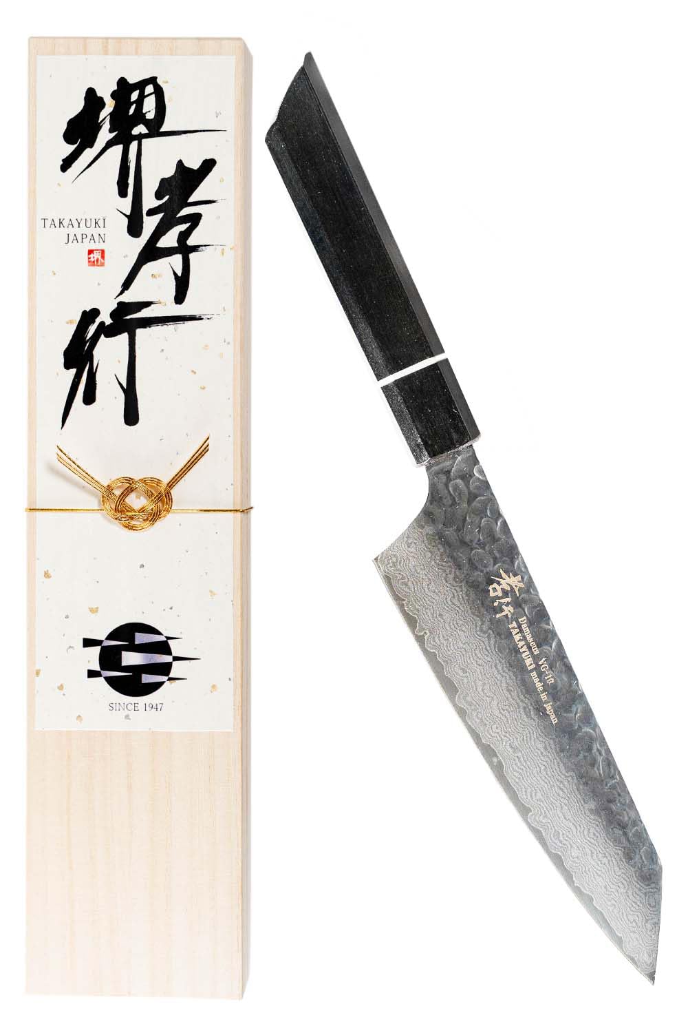 Sakai Takayuki 【The knife brand favored by Japanese chefs】 Senkoku Damascus Chef Knife Santoku Knife Japanese Knife 6.5 inch