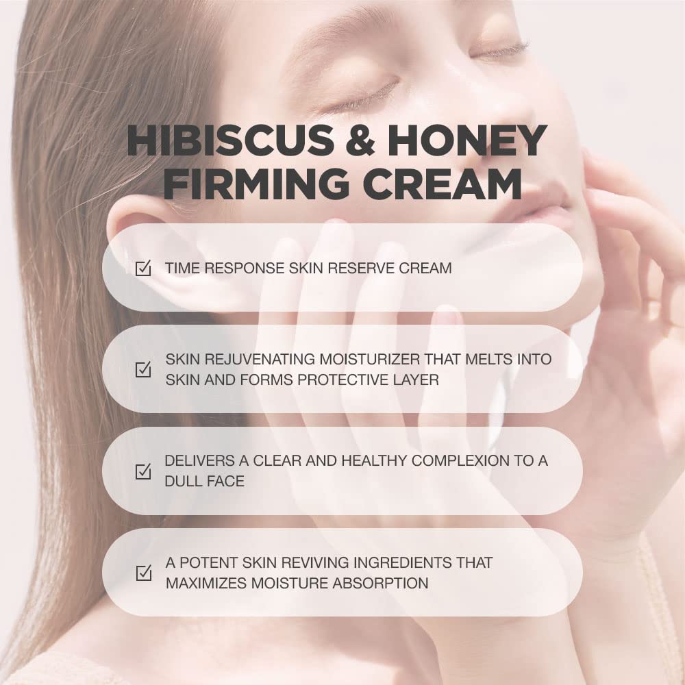 Hibiscus and Honey Firming Cream | Concentrated Complex | Lightweight Neck Firming Cream for Sensitive and All Skin Type | Formulated with Collagen Centella Asiatica, and Other Natural Ingredients |