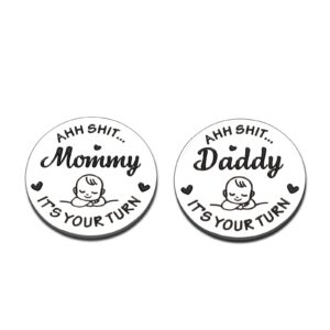 parents to be gifts baby shower decorations dad gifts for new dad expecting dad funny baby gift new dad mom decision gifts for dad mom to be pregnancy gifts for first time moms dads double-sided