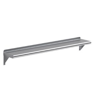 amgood 8" x 48" stainless steel wall shelf | metal shelving | garage, laundry, storage, utility room | restaurant, commercial kitchen | nsf