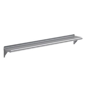 amgood 8" x 60" stainless steel wall shelf | metal shelving | garage, laundry, storage, utility room | restaurant, commercial kitchen | nsf