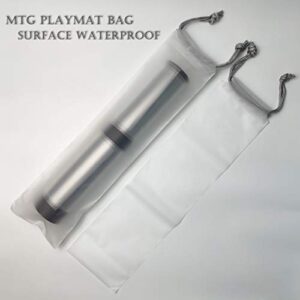 Waterproof Playmat Storage Bag CCG Playmat Bag Mouse Pad Storage Box Compact Storage and Easy to Carry - White (2/pcs)