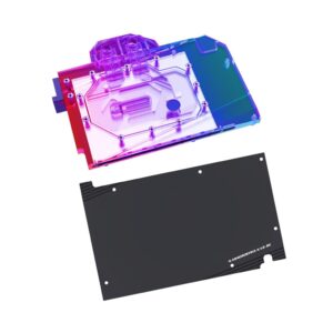 copper gpu water cooling block gpu waterblock graphics card water cooling block for asus geforce rtx 4090 tuf strix (5v argb rbw aura effect led lights gpu block with backplate)