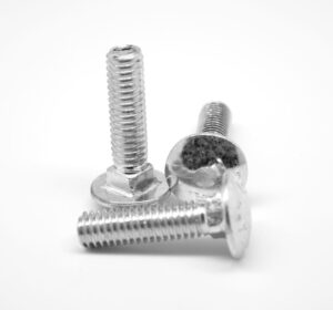 m10 x 1.50 x 25 mm (ft) coarse thread din 603 class 4.6 carriage bolt low carbon steel zinc plated pk 40