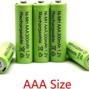 FULIN 12 Packs 1.2V AAA 300mAh Ni-MH Rechargeable Batteries for Solar Lights (AAA Size)