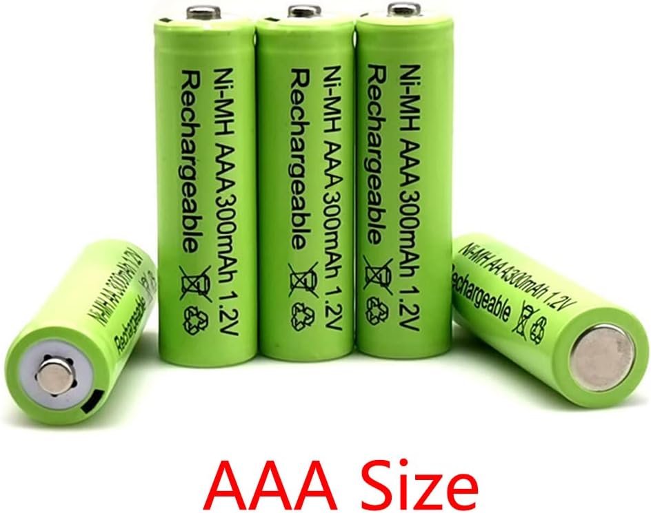 FULIN 12 Packs 1.2V AAA 300mAh Ni-MH Rechargeable Batteries for Solar Lights (AAA Size)