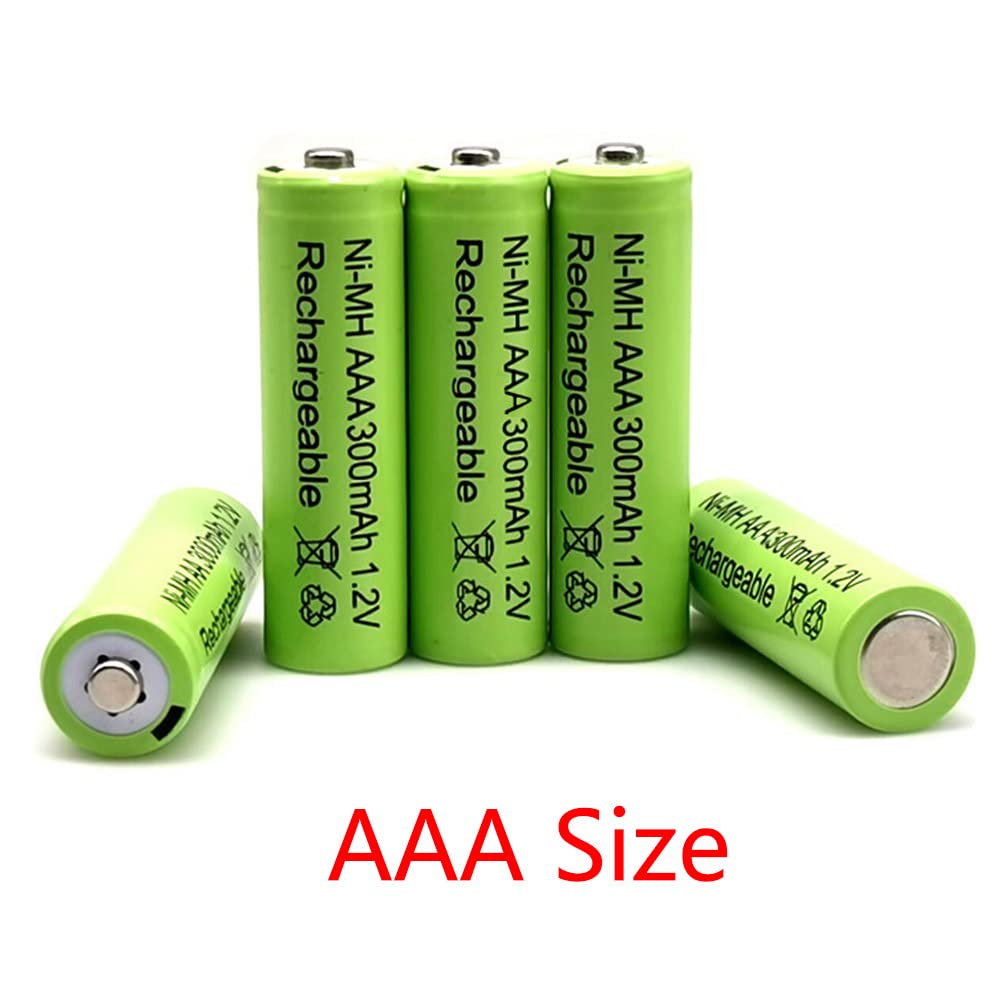 FULIN 12 Packs 1.2V AAA 300mAh Ni-MH Rechargeable Batteries for Solar Lights (AAA Size)