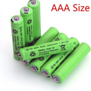 FULIN 12 Packs 1.2V AAA 300mAh Ni-MH Rechargeable Batteries for Solar Lights (AAA Size)