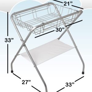 Primo Folding Bath Stand, Silver Gray