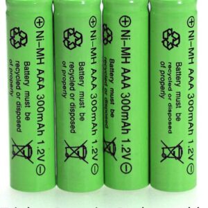 FULIN 12 Packs 1.2V AAA 300mAh Ni-MH Rechargeable Batteries for Solar Lights (AAA Size)