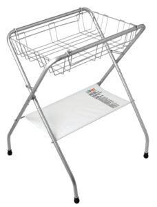 primo folding bath stand, silver gray