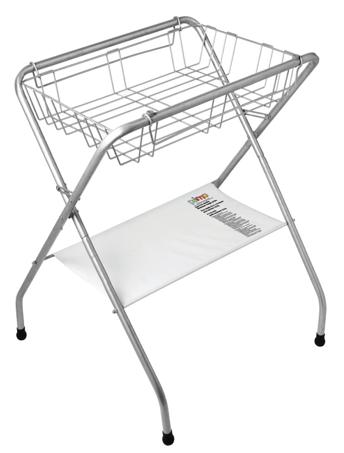 Primo Folding Bath Stand, Silver Gray