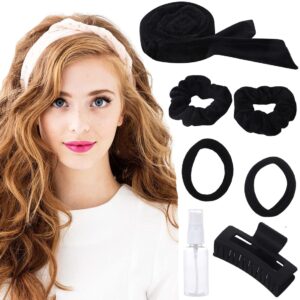 heatless hair curlers heatless curls to sleep in overnight heatless curling rod headband velour no heat hair curlers headband soft cotton hair rollers curling ribbon rods for long hair