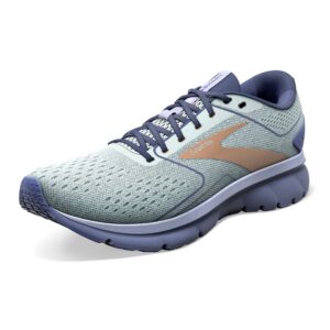 brooks women's transmit 3 running shoe - spa blue/neo pink/copper - 7.5 medium